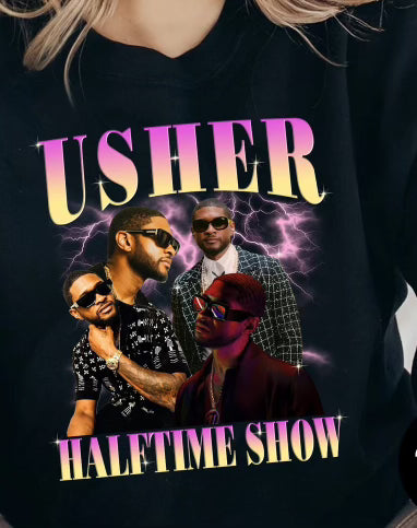 PURPLE Usher Halftime Collage DTF SCREEN 3-5 business day tat – Fox & Tots