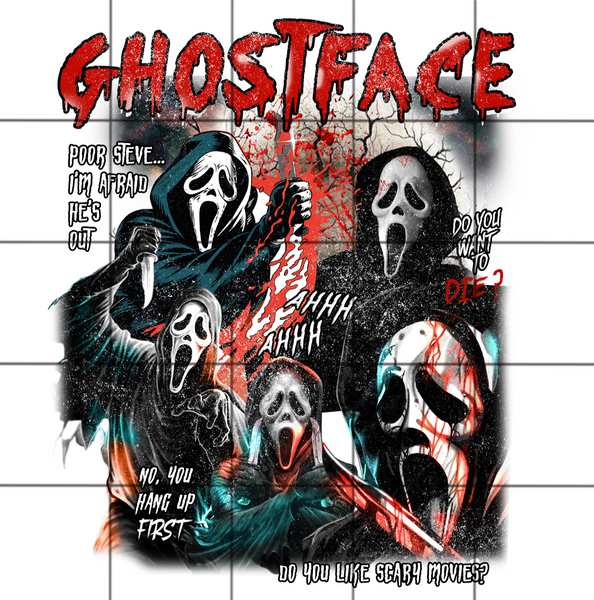 GHOSTFACE POOR STEVE SCREEN dtf Pre order 3-5 business days – Fox & Tots